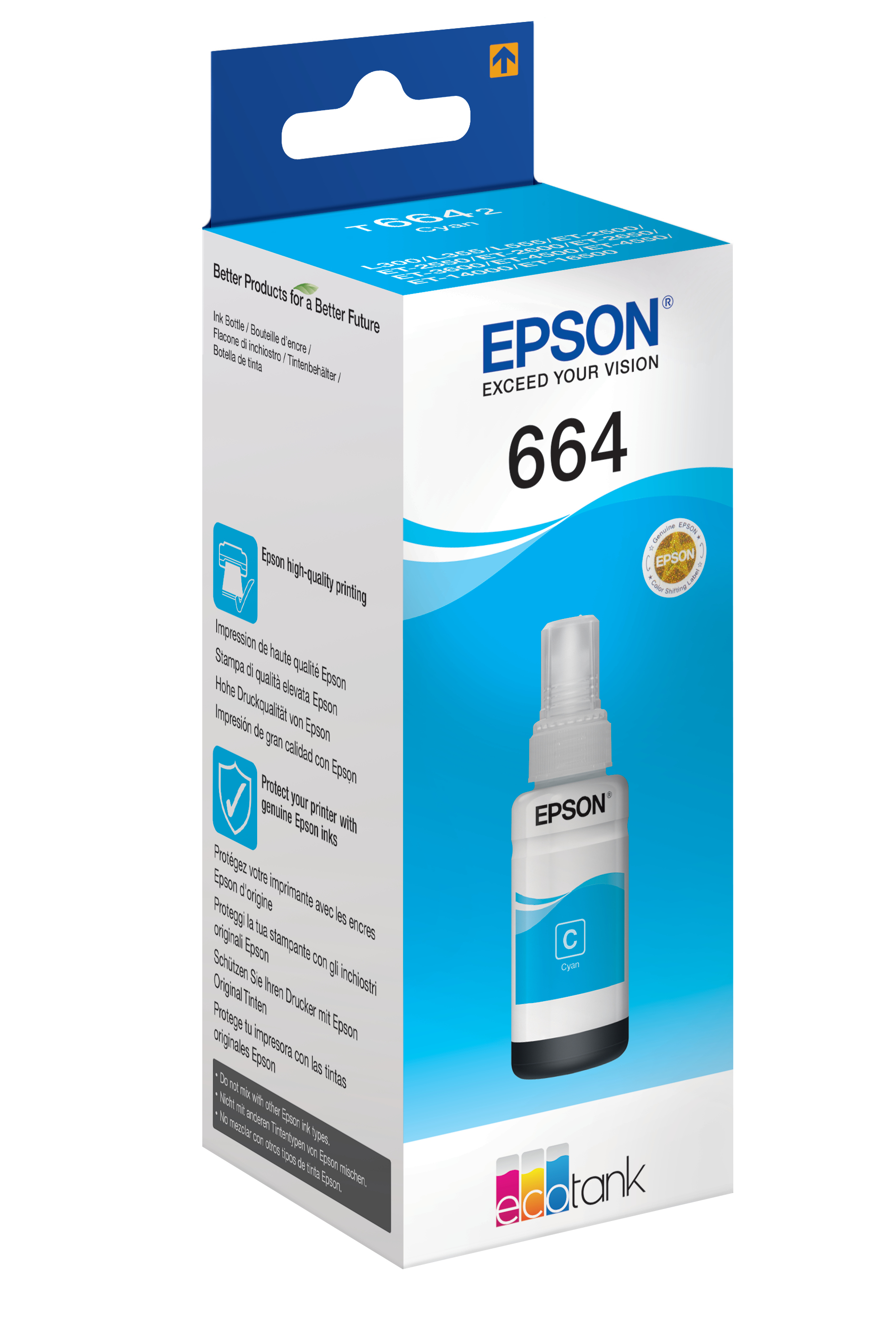 Bouteille D'encre Original EPSON T6642 Cyan | LEADER DEAL